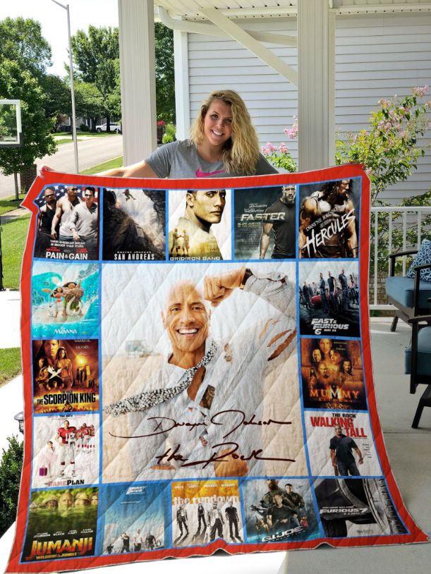 Dwayne Johnson The Rock Film Collection Quilt Blanket Bedding Set ...