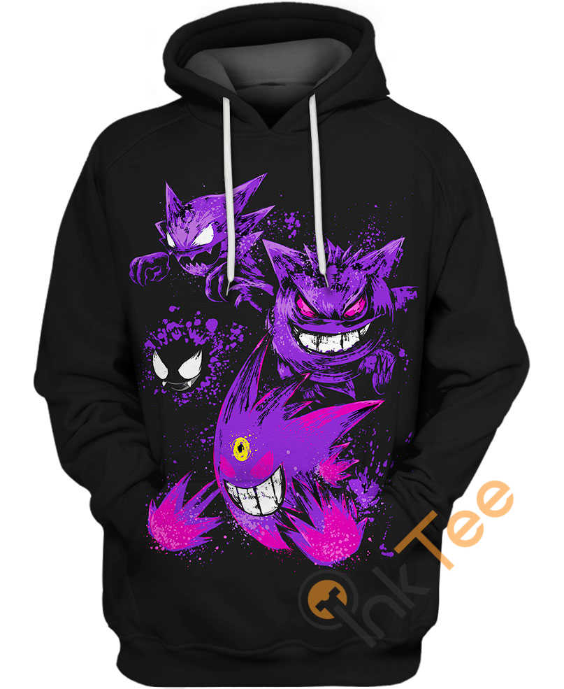 Gengar Ghost Evolution Hoodie 3D - Bluefink