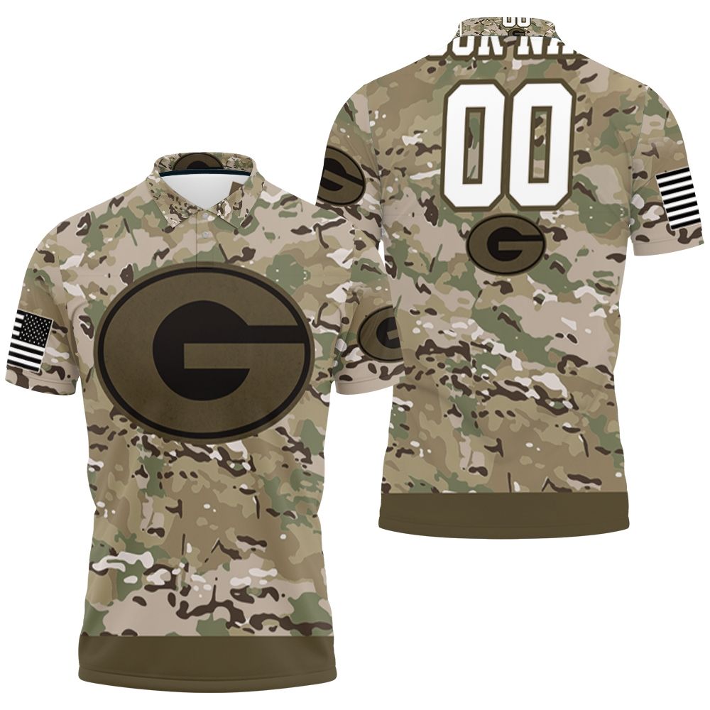 Georgia Bulldogs Camo Pattern 3d Personalized Polo Shirt All Over Print ...
