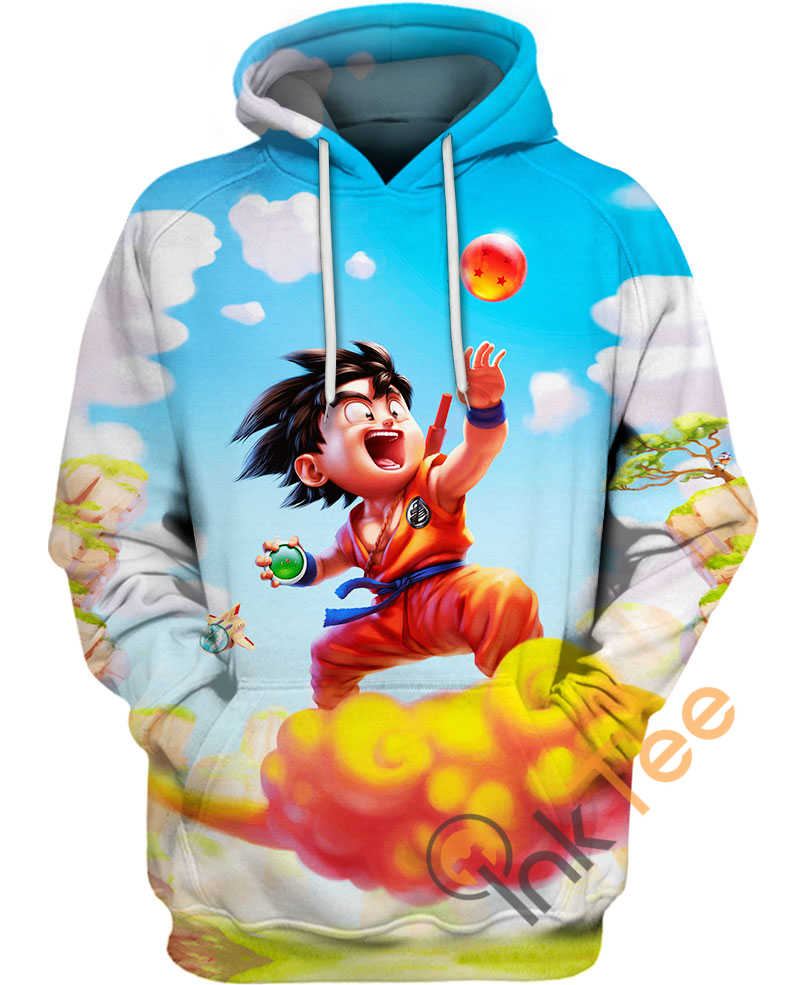 Goku Riding A Cloud Hoodie 3D - Bluefink