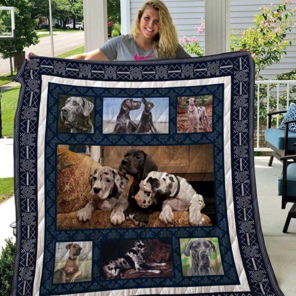 Great Dane Quilt Blanket Qui31002 - Bluefink