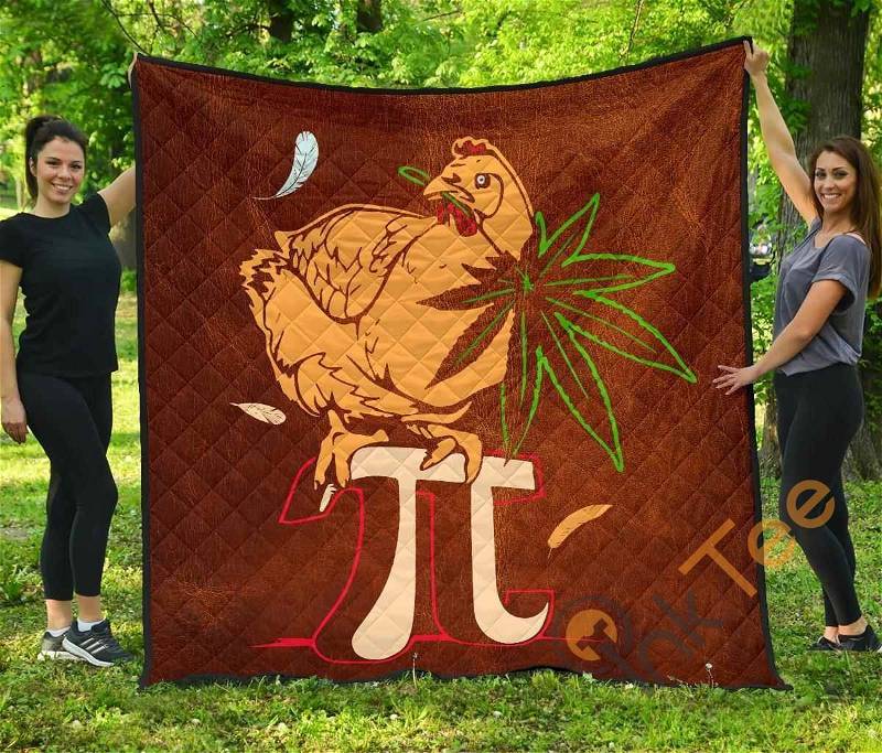 Hippie Chicken Weed Premium Quilt - Bluefink