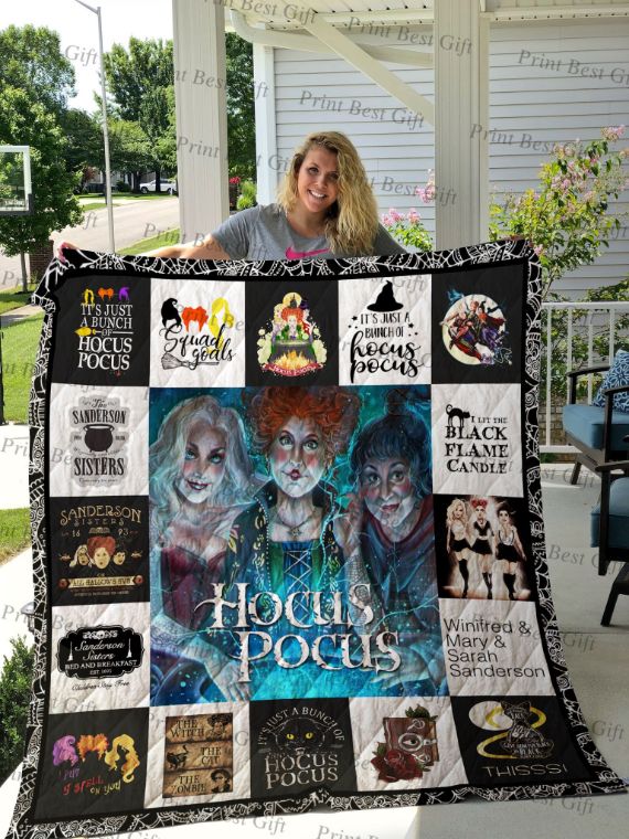 Hocus Pocus Poster Collection Squad Goals Quilt Blanket Bedding Set ...