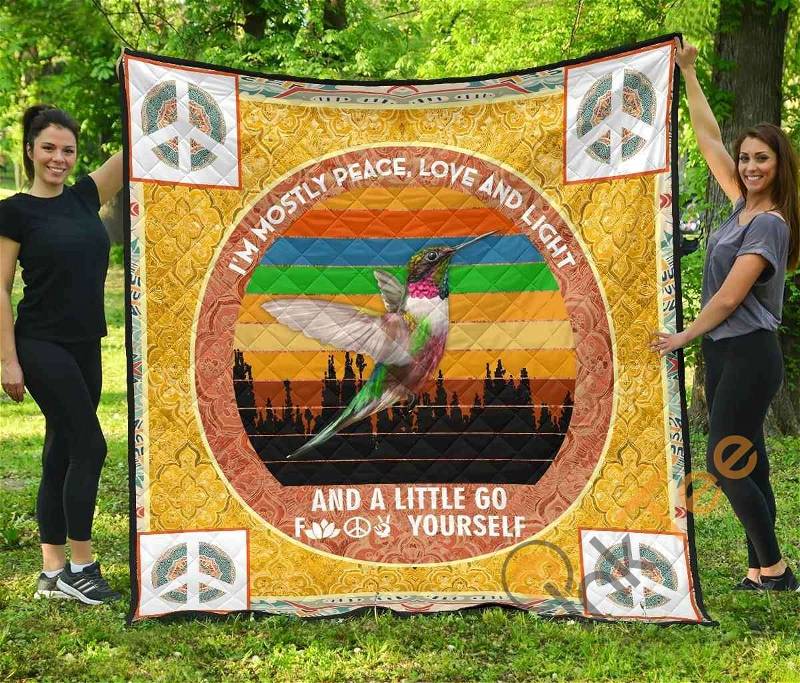 Hummingbird Peace Premium Quilt - Bluefink