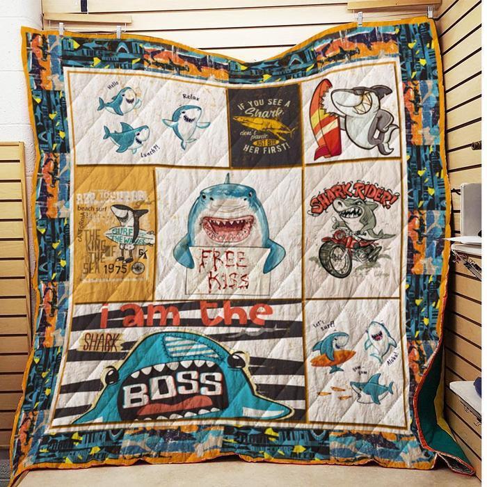 I Am The Shark Quilt - Bluefink