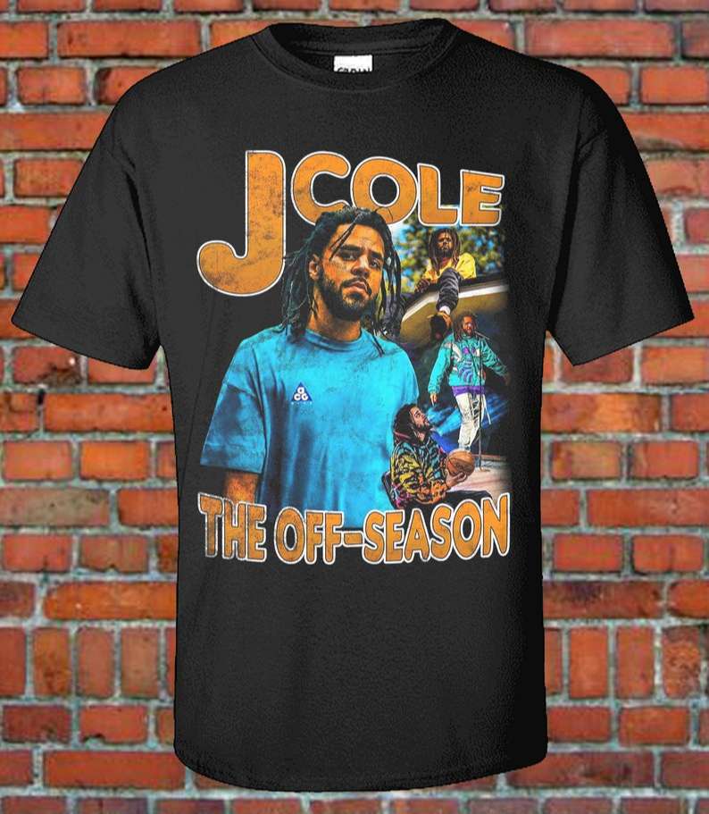 J Cole 90S Style T-Shirt - Bluefink