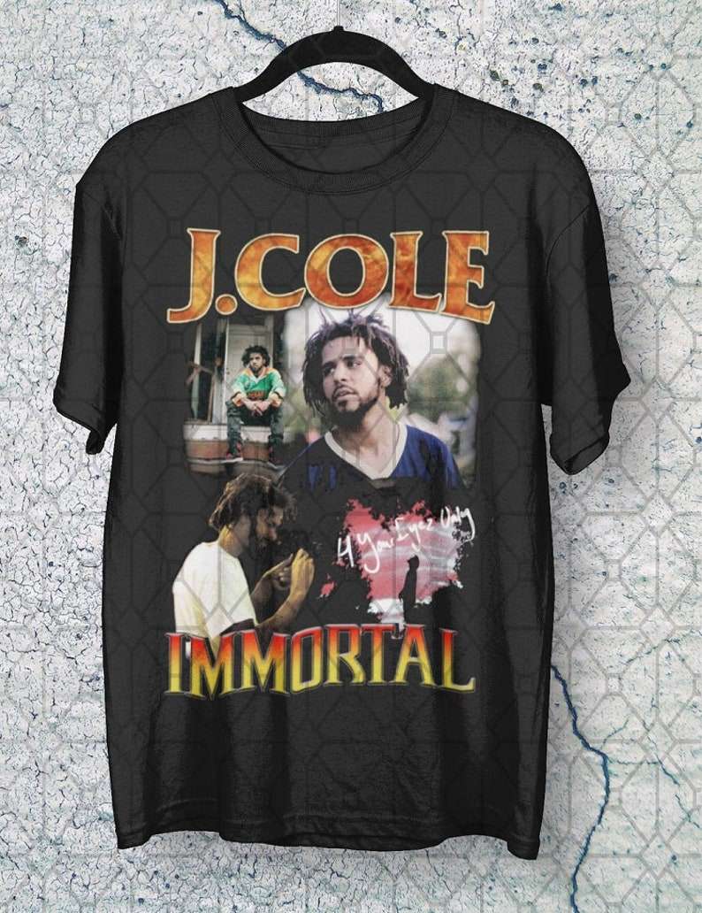 J Cole 90'S Vintage T-Shirt - Bluefink