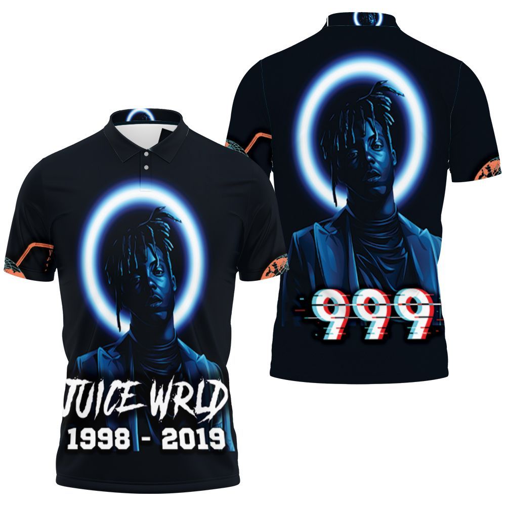 Juice Wrld 999 Rap Hip Hop Never Die Neon Style 3D All Over Print Polo ...