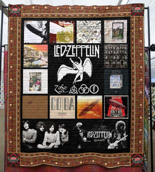 Led Zeppelin Quilt Blanket Bedding Set - Bluefink
