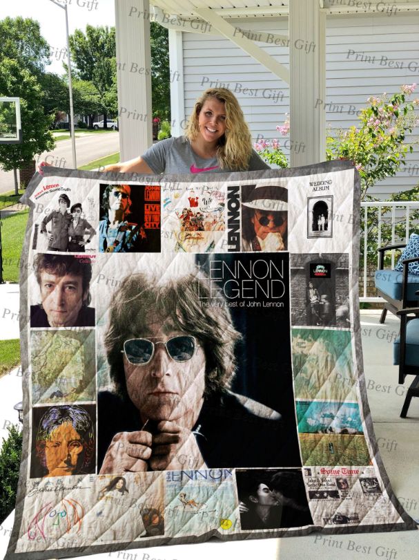Lennon Legend John Lennon Poster Quilt Blanket Bedding Set - Bluefink Lennon Legend John Lennon Poster Quilt Blanket Bedding Set - Bluefink
