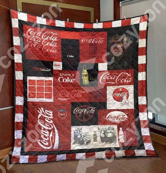 Limited Edition Coca Cola Quilt Blanket - Bluefink