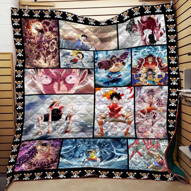 Luffy Skill One Piece Anime Quilt Blanket - Bluefink
