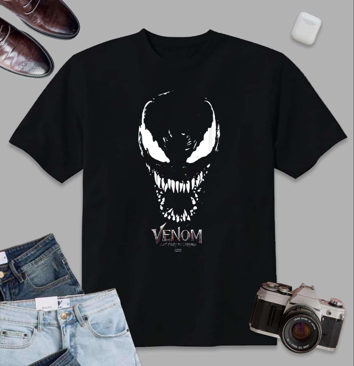 Marvel Venom Let There Be Carnage Camiseta De Veneno De Cara Grande T ...