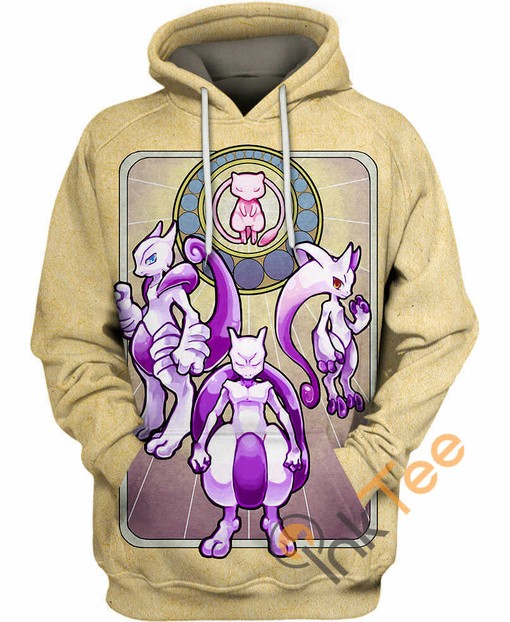 Mega Mewtwo Sport All Over Print Hoodie 3D - Bluefink