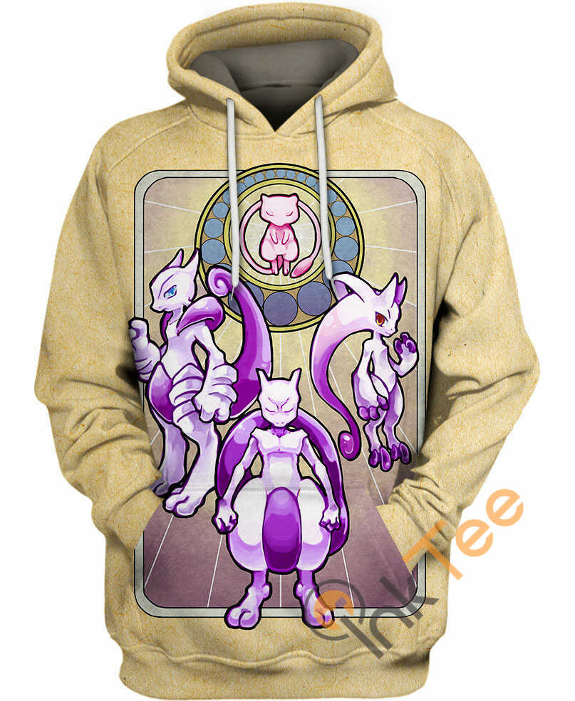 Mega Mewtwo Sport All Over Print Hoodie 3D - Bluefink