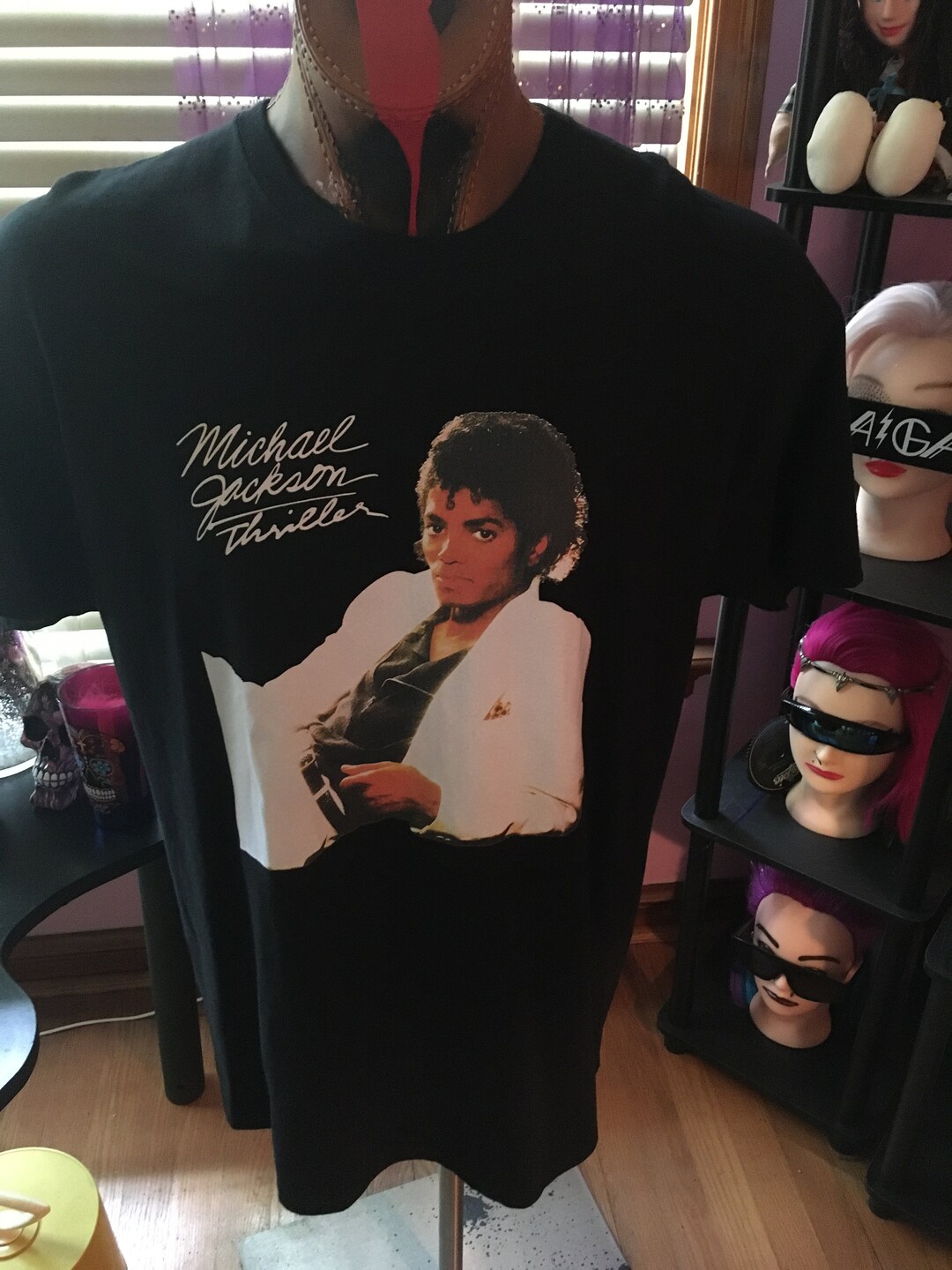 Michael Jackson Thriller Vintage Graphic On New Tee 1980’S - Bluefink