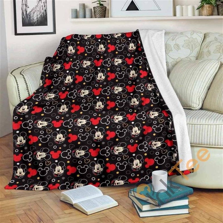 Mickey's Face Walt Disney Sherpa Blanket Fleece Blanket Funny Gifts - Bluefink