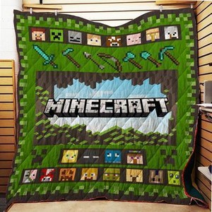 Minecraft Game Quilt - Bluefink