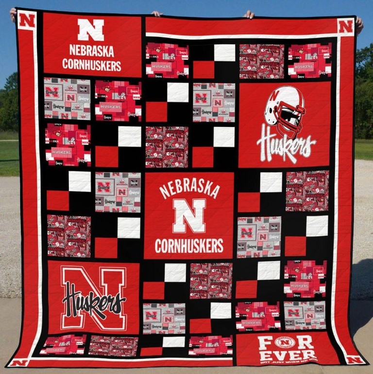 Nebraska Cornhuskers Quilt Blanket Bedding Set for Fans - Bluefink