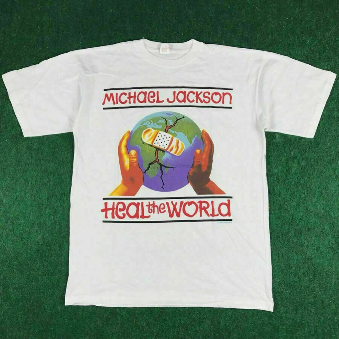New Heal The World 1997 Michael Jackson White T Shirt - Bluefink