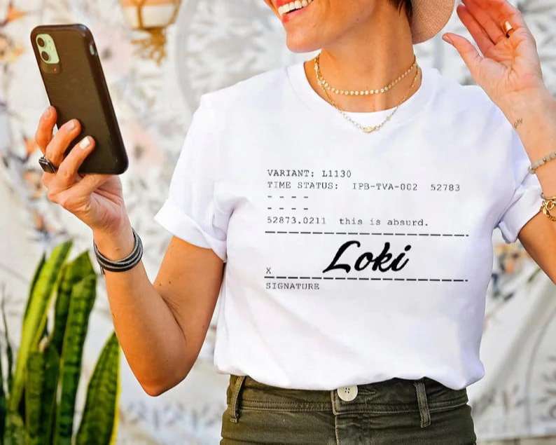 New Marvel Loki Tv Series Loki Signature Movies 2021 T-Shirt - Bluefink