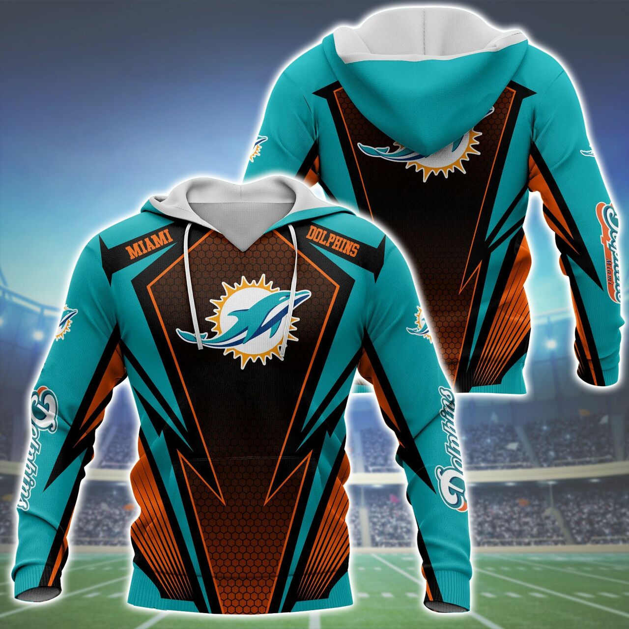 Nfl Miami Dolphins Hoodie 3D Graphic Sport Printing Gifts For Nfl Fans ...