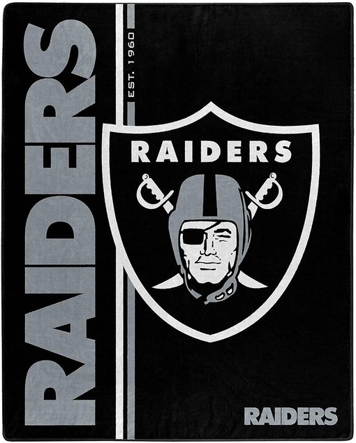 Nfl Oakland Raiders Team Colors Sherpa Blanket Fleece Blanket Gifts for ...