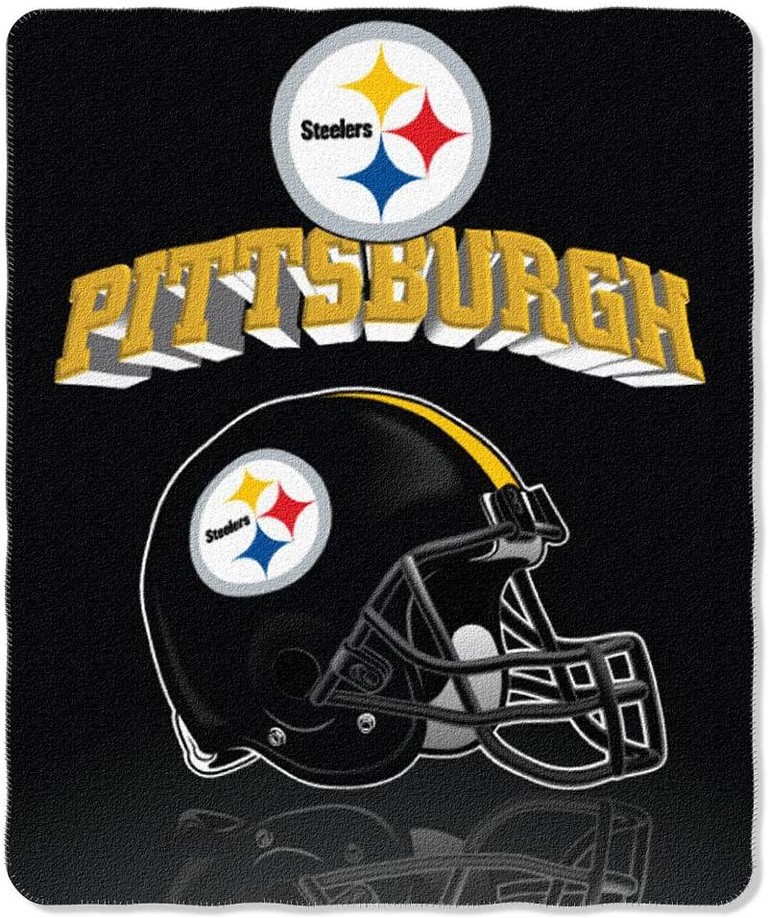 Nfl Team Logo Pittsburgh Steelers Team Sherpa Blanket Fleece Blanket ...