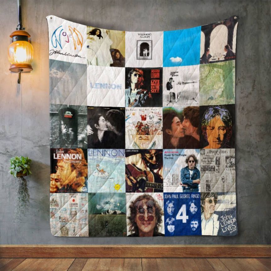 Original John Lennon Style Album Covers Quilt Blanket Bedding Set ...