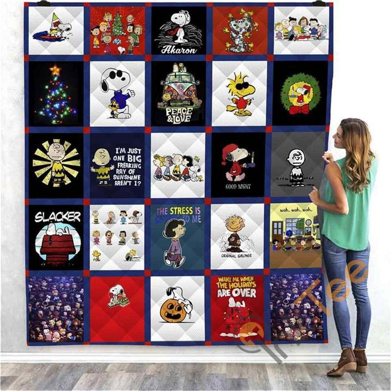 Peanuts Snoopy Blanket 03 Quilt - Bluefink