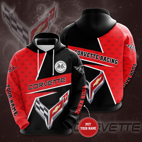 Personalized Chevrolet Corvette Custom Hoodie 3D - Bluefink
