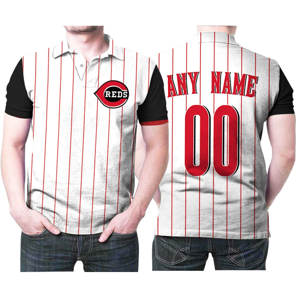 Personalized Cincinnati Reds Majestic 1999 Throwback White Red Striped ...