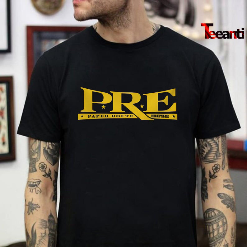 Pre Paper Route Empire Young Dolph T-Shirt - Bluefink