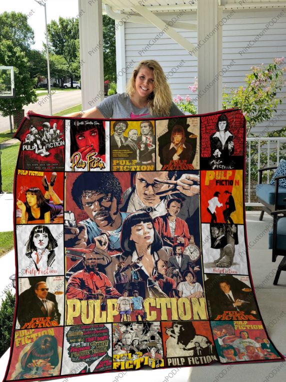 Pulp Fiction Comics Art Quilt Blanket - Bluefink