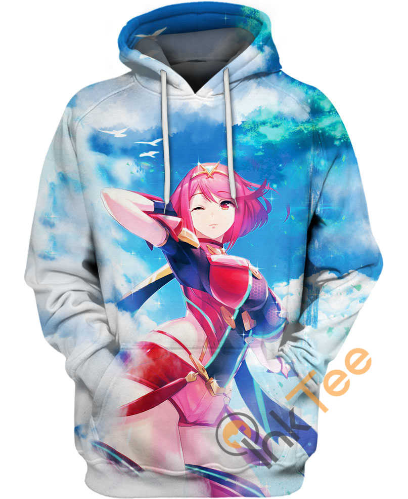 Pyra Xenoblade Anime Girl Hoodie 3D - Bluefink