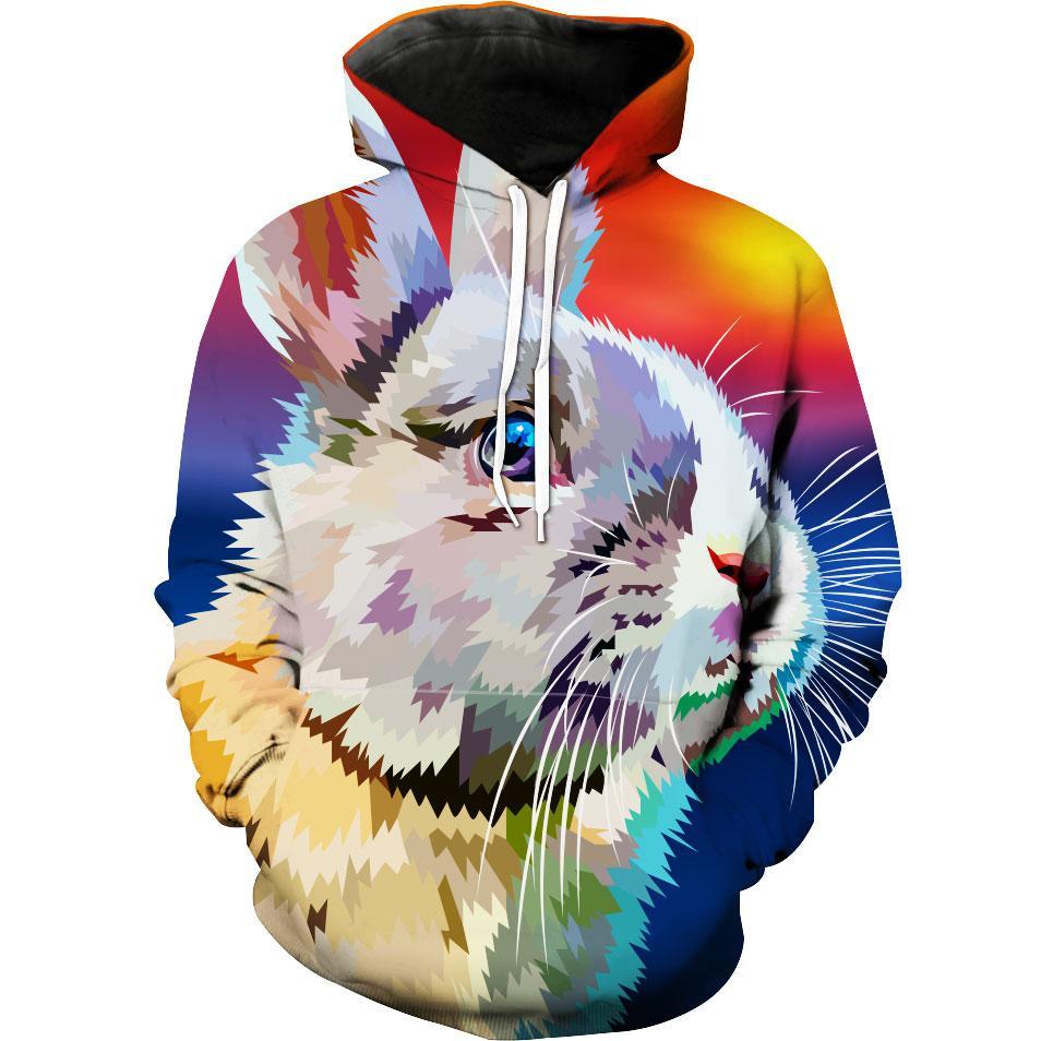 Rabbit Cute Rabbit Animal Hoodie 3D - Bluefink