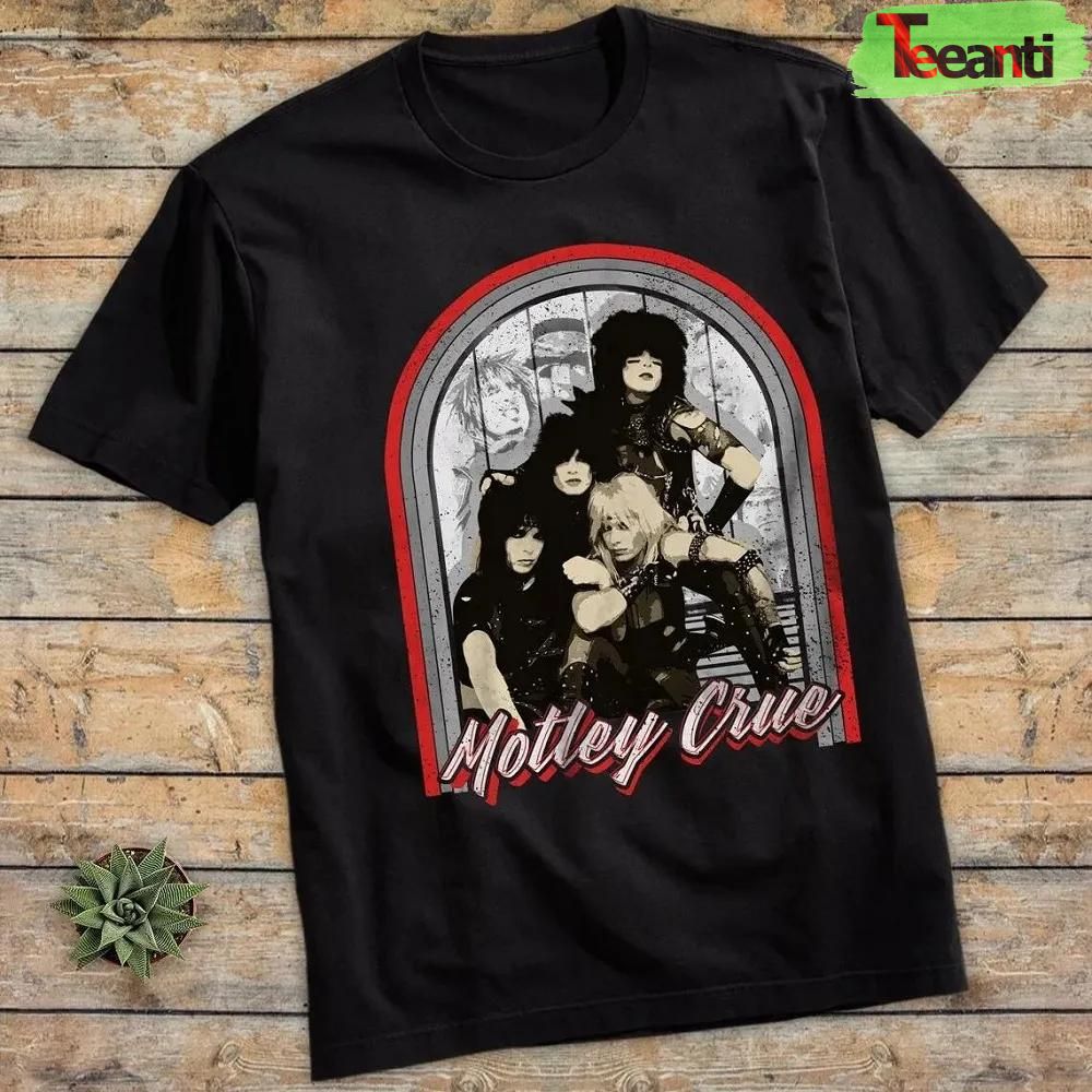 Retro Motley Crue Rock Band T-Shirt - Bluefink