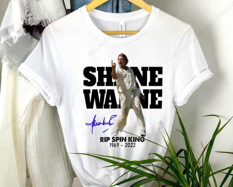 Rip Shane Warne Signature T-Shirt - Bluefink