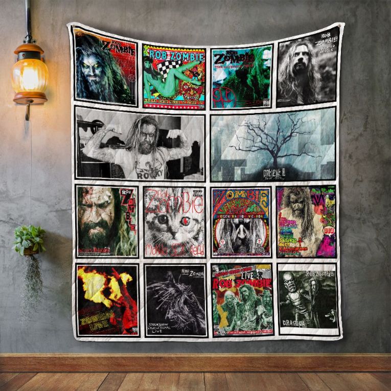 Rob Zombie Album Covers Quilt Blanket Bedding Set - Bluefink