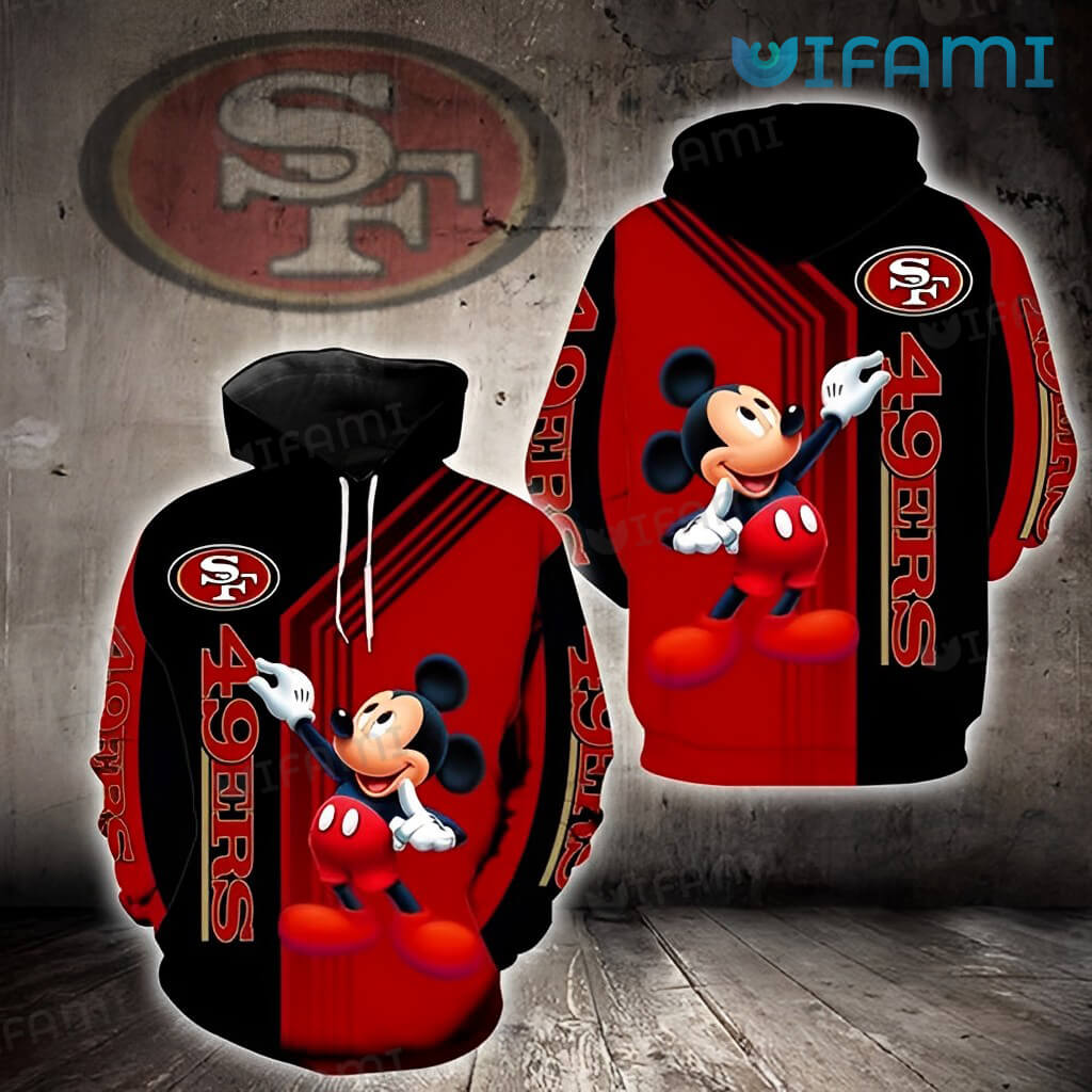 San Francisco 49ers Hoodie 3D Mickey Mouse 49ers Gift - Bluefink
