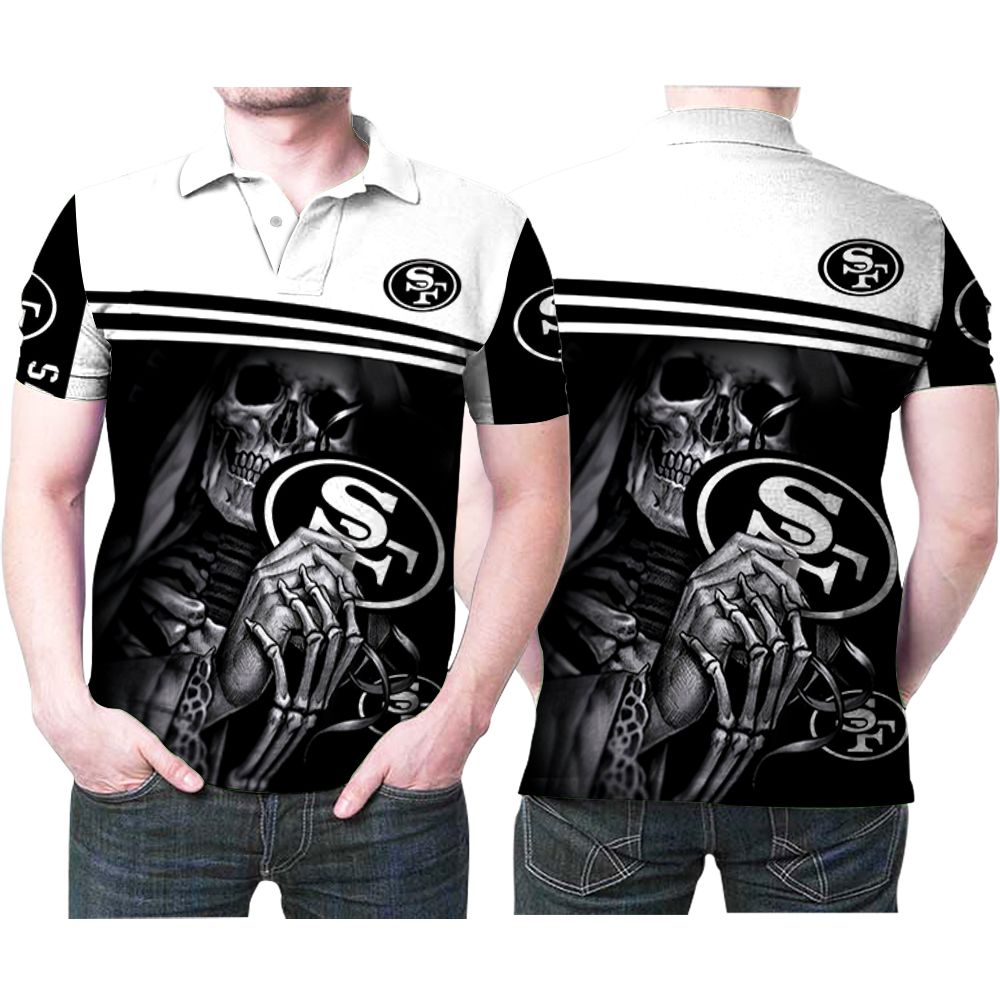 San Francisco 49ers Nun Skeleton Holds Logo 3D All Over Print Polo ...