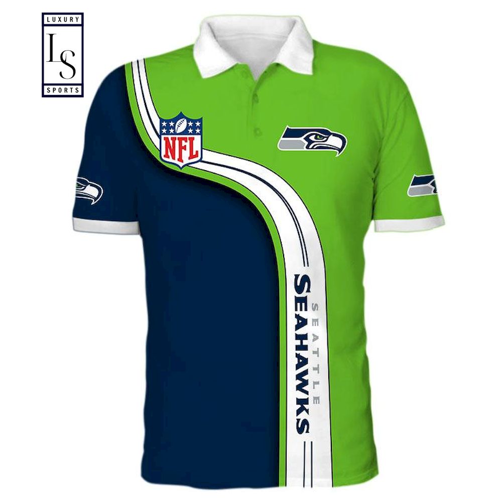 Seattle Seahawks NFL Polo Shirt - Bluefink