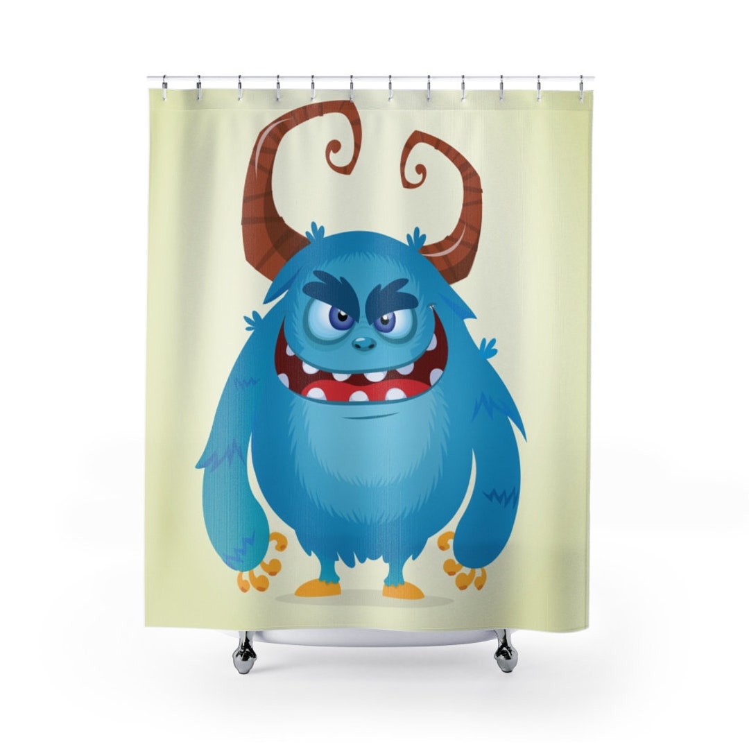 Shower Curtain Troll Kids Monsters - Bluefink