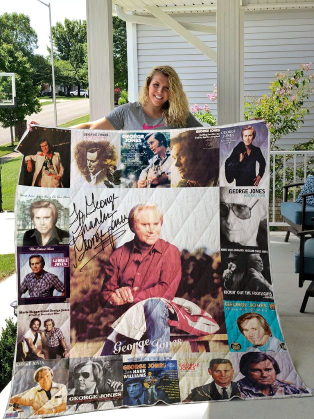 Signed George Jones For Fans Collection Quilt Blanket Bedding Set ...