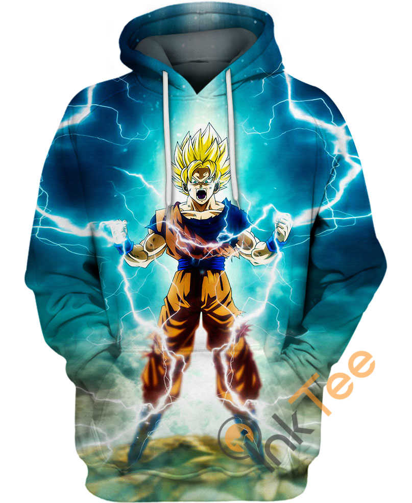 Son Goku Lightning Strength Hoodie 3D - Bluefink