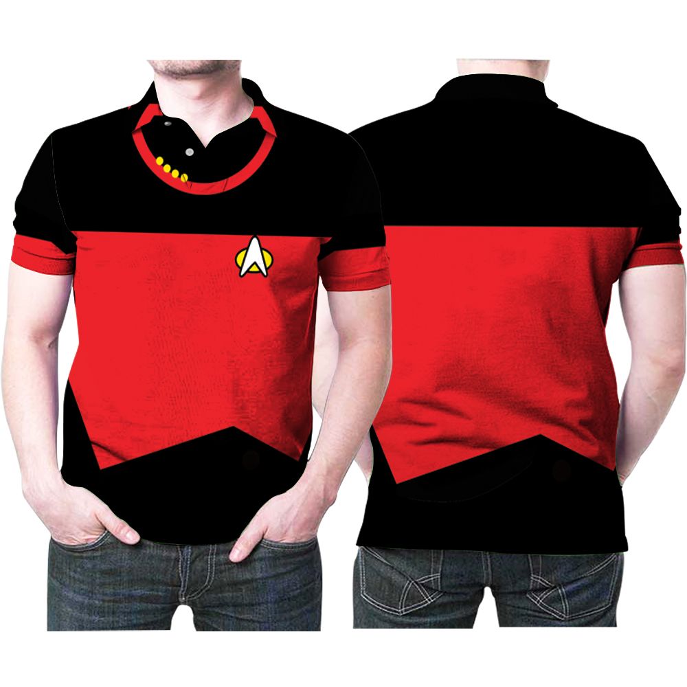Star Trek Captain Uniform Costume 3D All Over Print Polo Shirt - Bluefink
