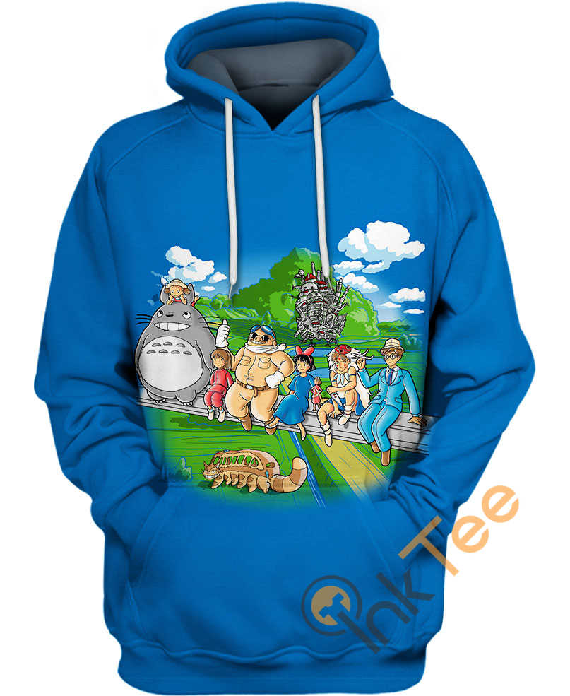 Studio Ghibli Characters Hoodie 3D - Bluefink