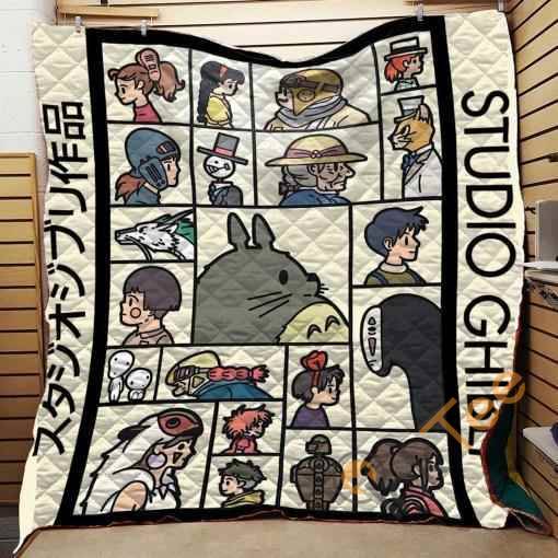 Studio Ghibli Film Inspired Quilt Blanket Bedding Set - Bluefink
