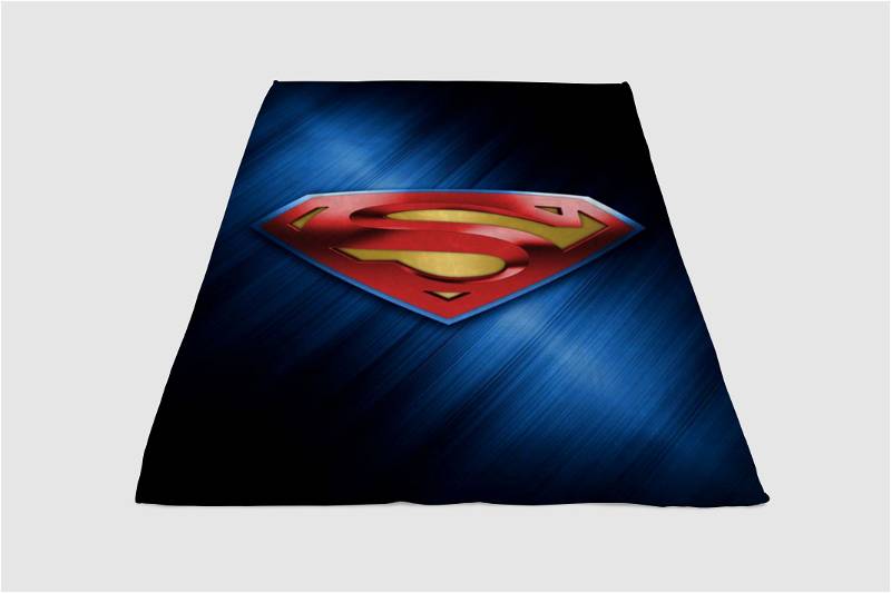 Superman Sherpa Fleece Blanket Gifts for Family - Bluefink