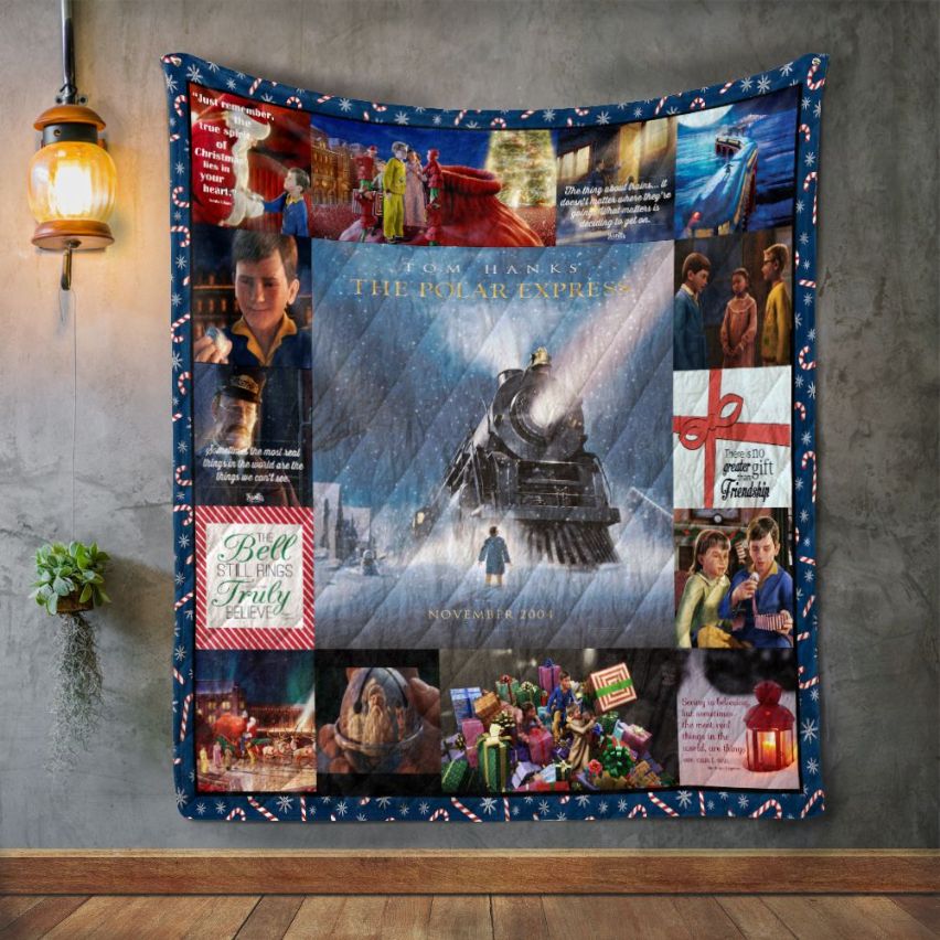 The Polar Express Tom Hanks Xmas Quilt Blanket Bedding Set - Bluefink
